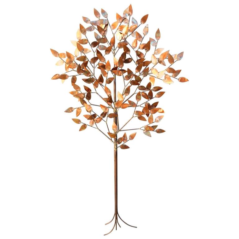 Mid-Century Modern Wall Art Tree Sculpture by Curtis Jere For Sale at ...