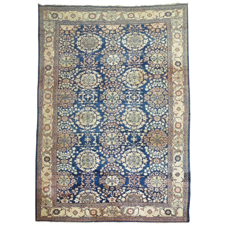 Blue Persian Mahal Carpet For Sale at 1stDibs