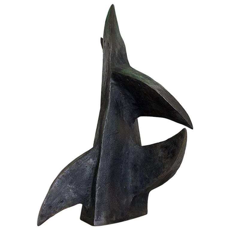 Jean Cherie Bronze Horn Abstract Sculpture For Sale at 1stDibs