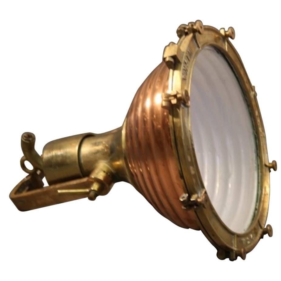 Spun Copper Ship's Cargo Light For Sale at 1stDibs