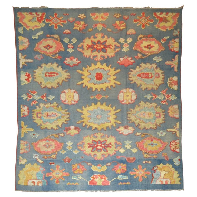 Colorful Flat-Weave Raised Motif Rug at 1stDibs