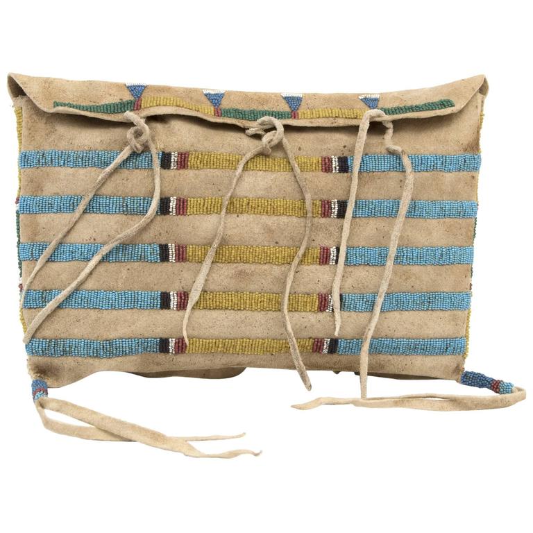 Antique Native American Indian Beaded Octopus Bag, Metis, circa 1890 at ...