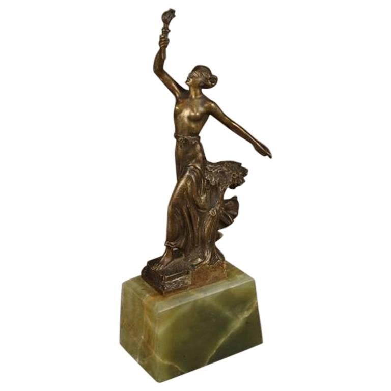 Art Deco Bronze Figure, by B V Fernandez For Sale at 1stDibs