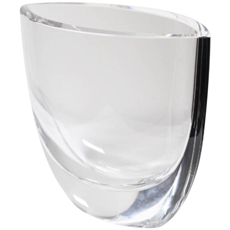 Signed Orrefors Crystal Vase For Sale at 1stdibs