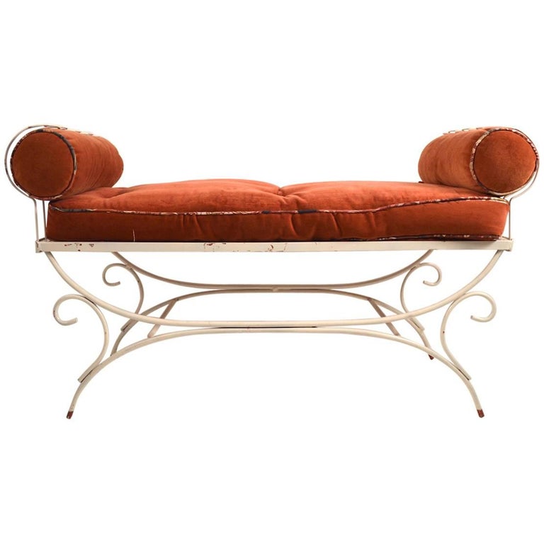 Wrought Iron Window Bench at 1stDibs
