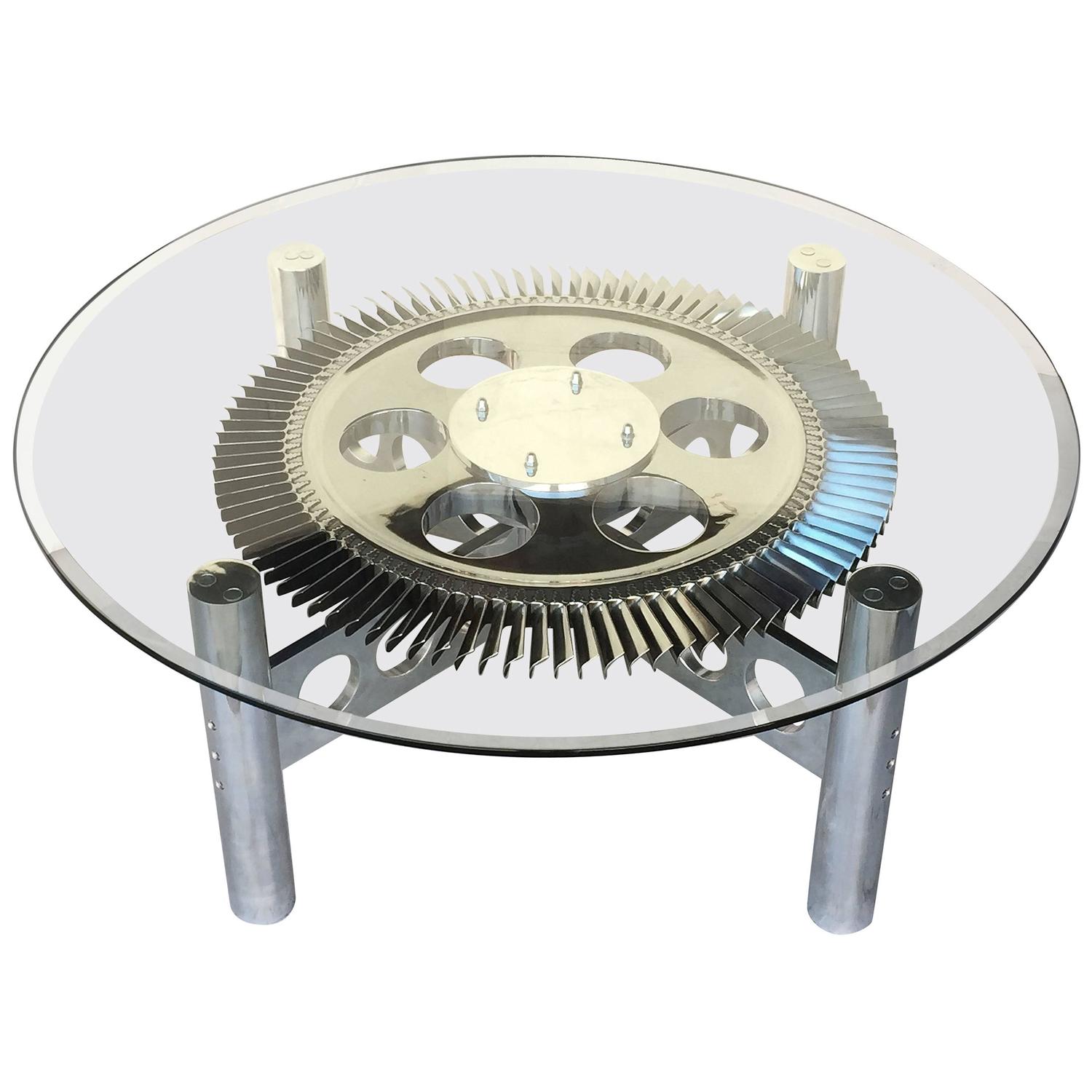 Rolls Royce Jet Engine Impeller Low Table from England For Sale at 1stdibs
