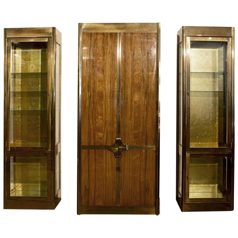 Mastercraft Storage and Display Cabinet Trio, 1982 at 1stDibs