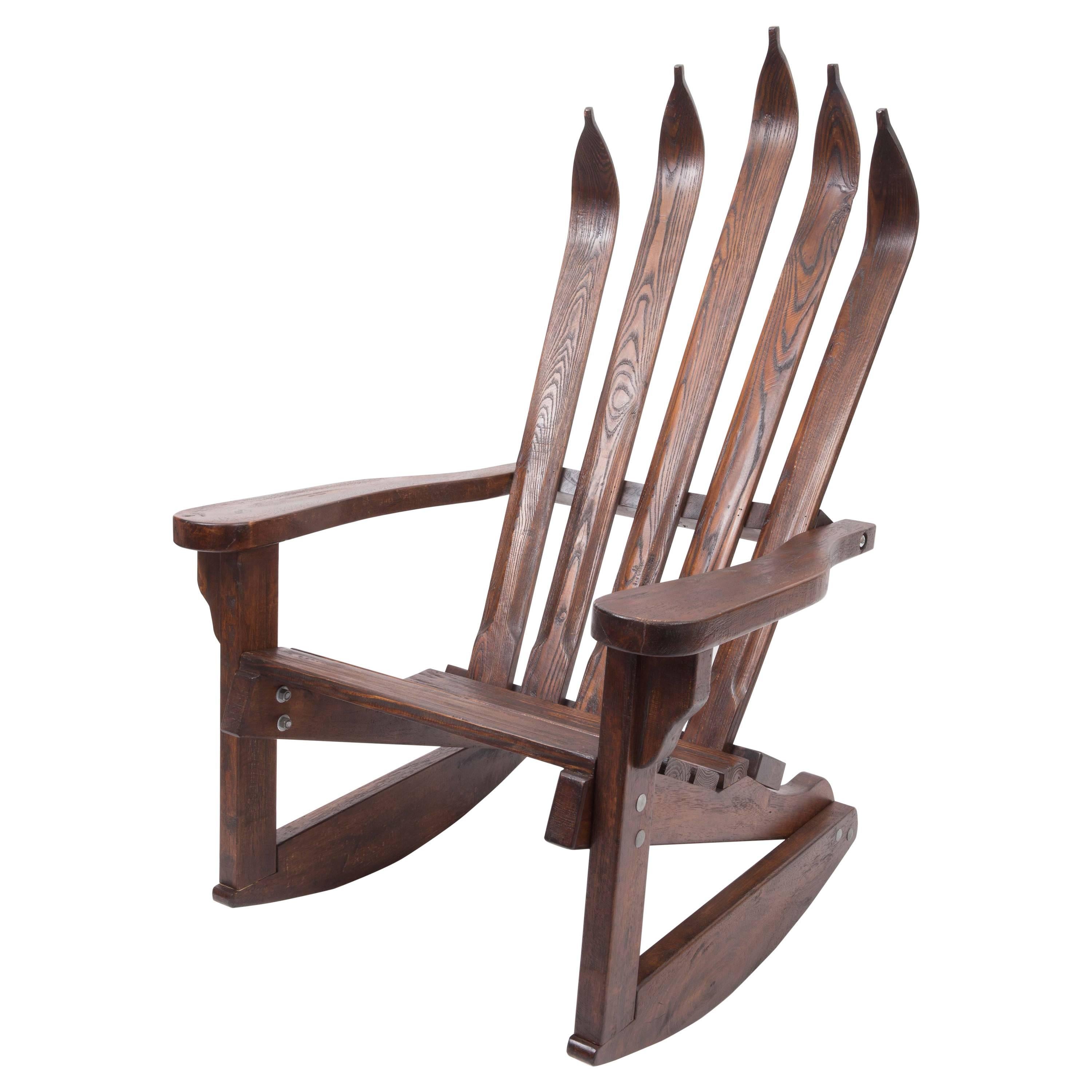 Large Vintage Ski Back Rocker For Sale at 1stDibs