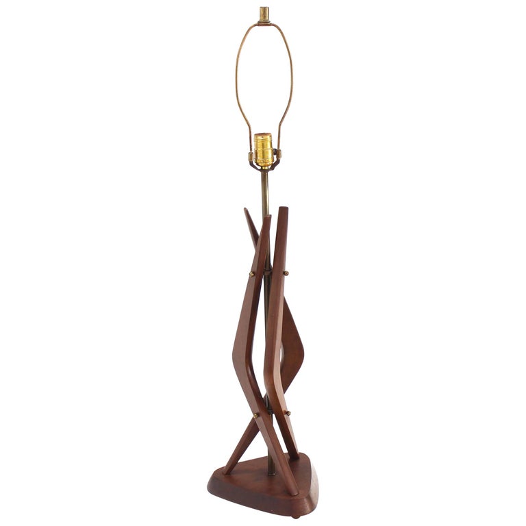 Walnut Table Lamp For Sale at 1stDibs