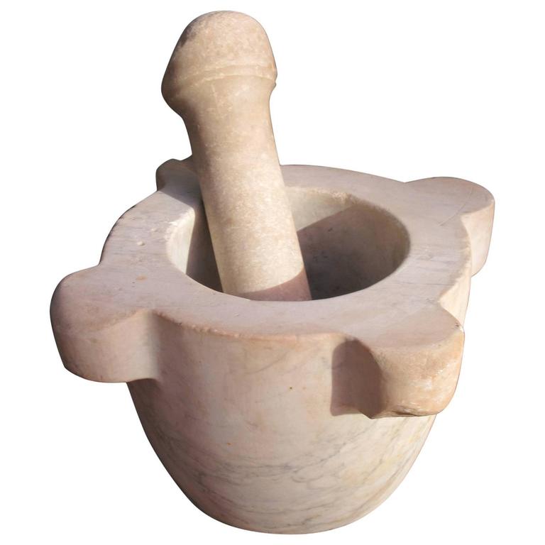 18th Century Italian Marble Mortar and Pestle at 1stDibs