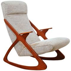 Vintage Danish Teak Rocking Chair at 1stDibs