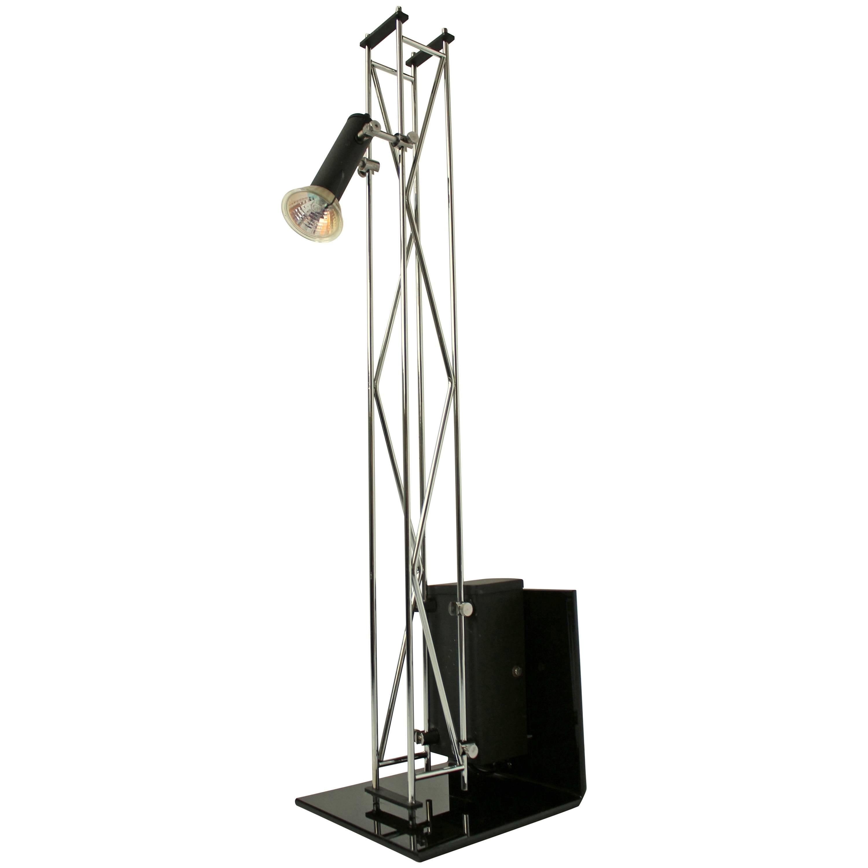 Bosetti Structural Halogen Chromed Table Lamp, 1970s, Italy For Sale at ...