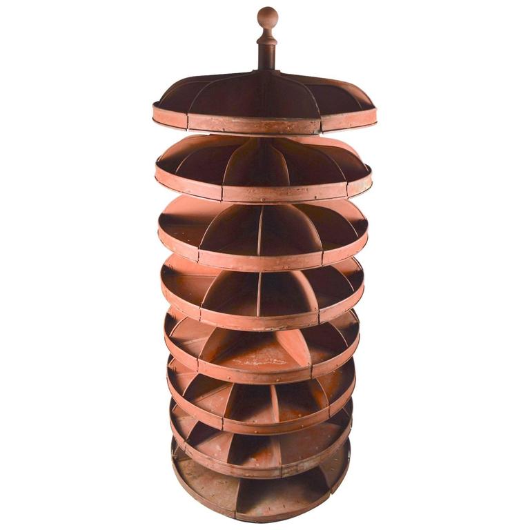 Vintage Industrial Rotating Storage Bin at 1stDibs
