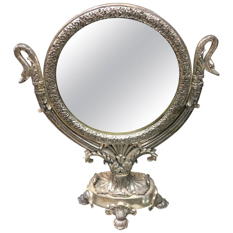 Silver Vanity Table Mirror at 1stDibs
