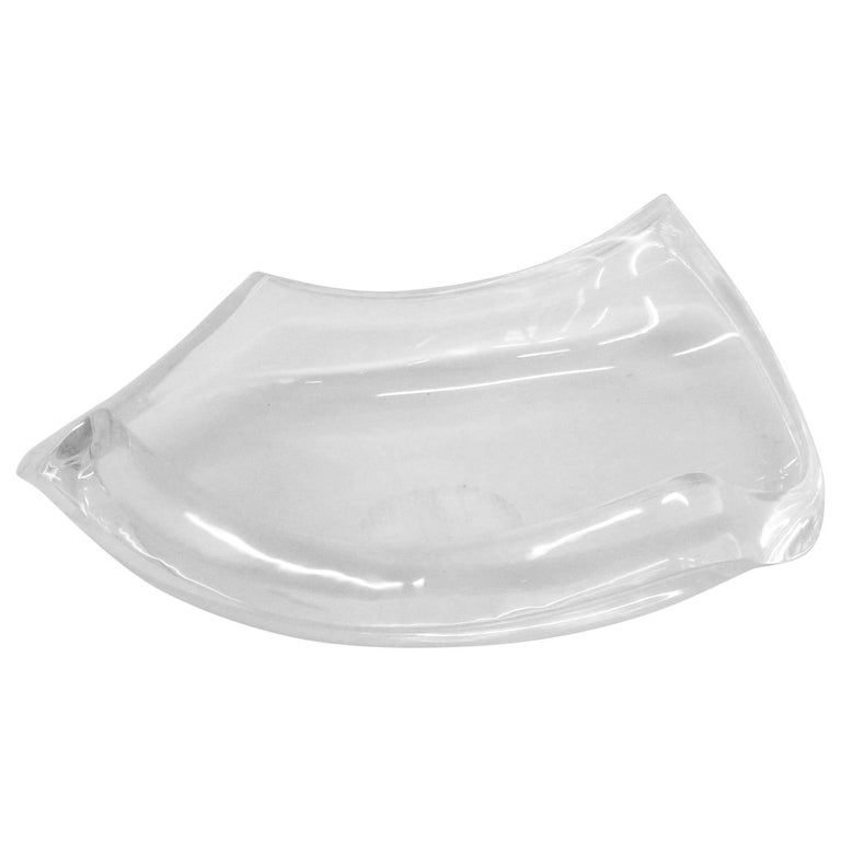 Substantial biomorphic form Lucite fruit Bowl For Sale at 1stDibs