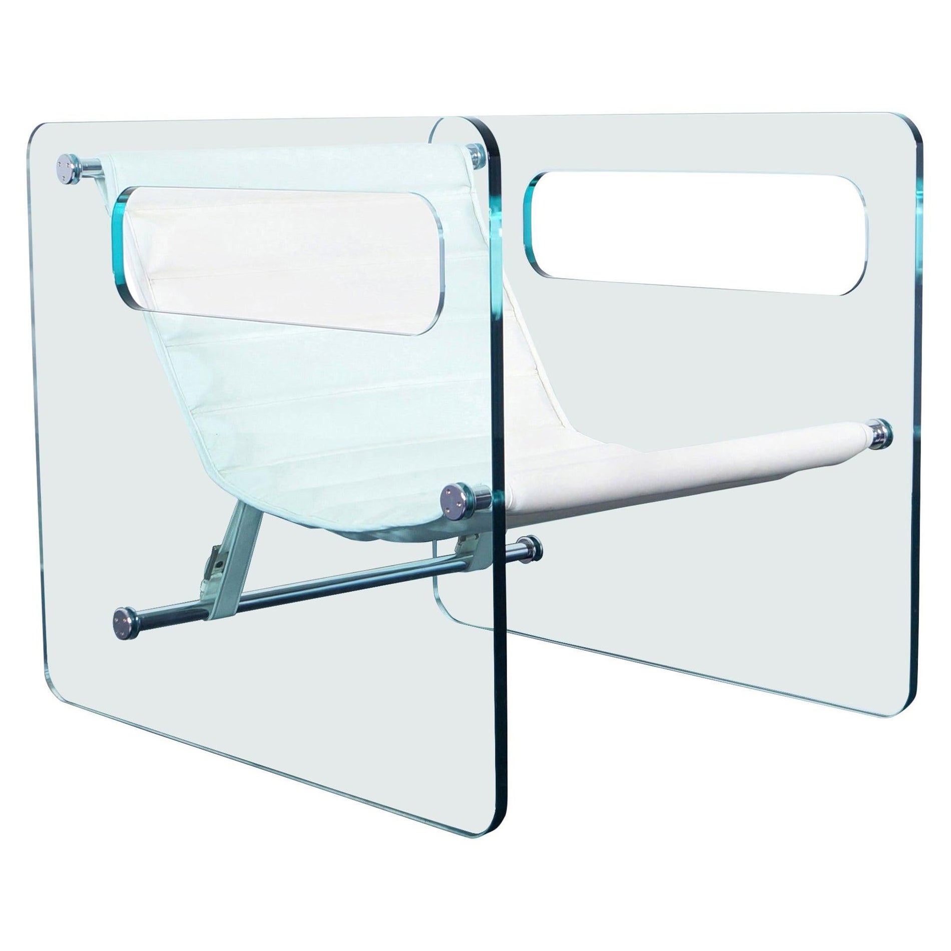 "Naked" Glass Panel Lounge Chair at 1stDibs