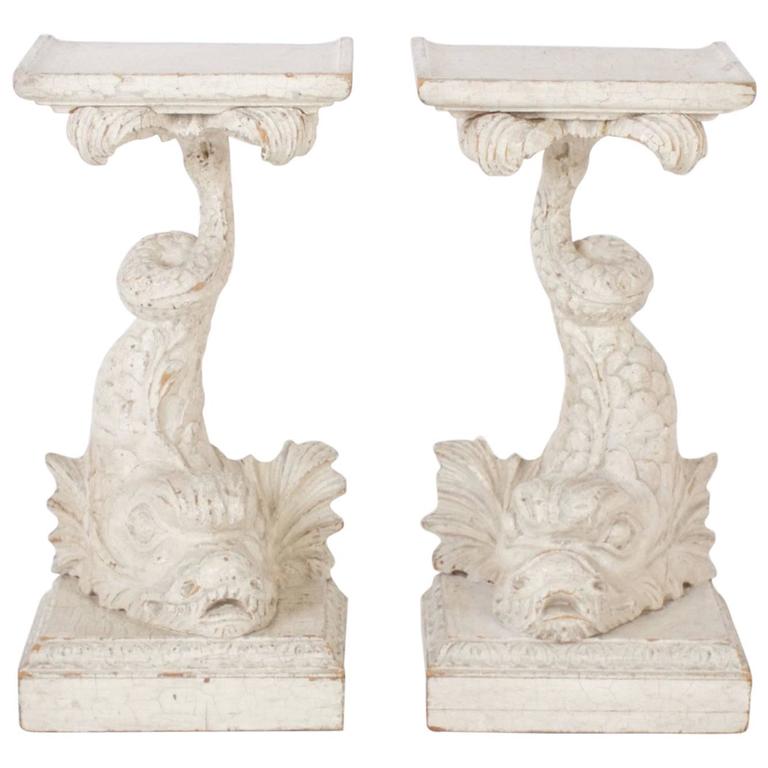 Antique Carved Dolphin Fish Tables at 1stDibs