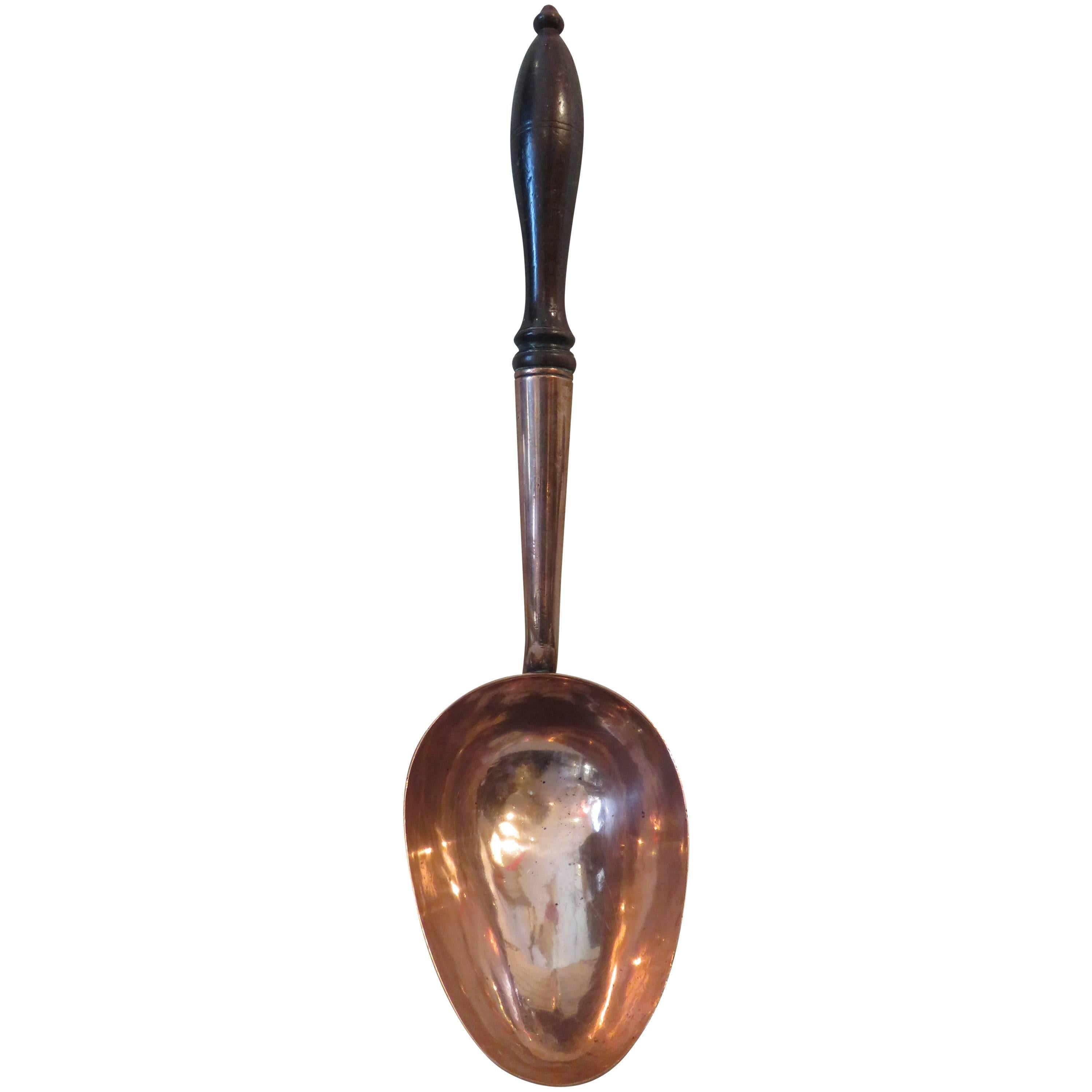 Massive 19th Century English Copper and Wood Spoon at 1stDibs