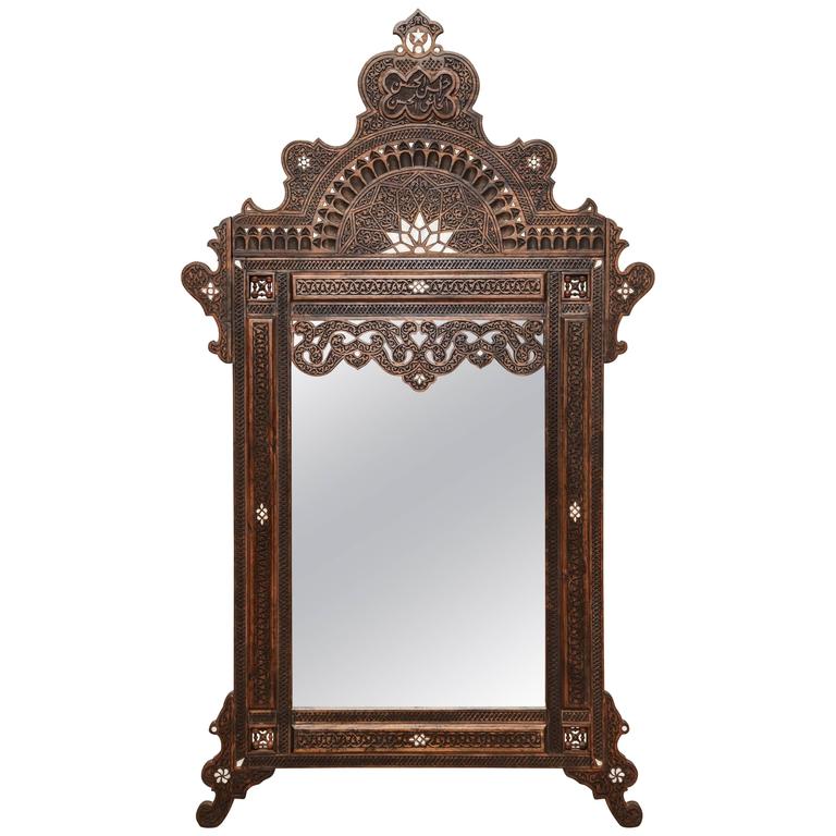Syrian Mirror with Mother-of-Pearl Inlay For Sale at 1stDibs | syrian ...