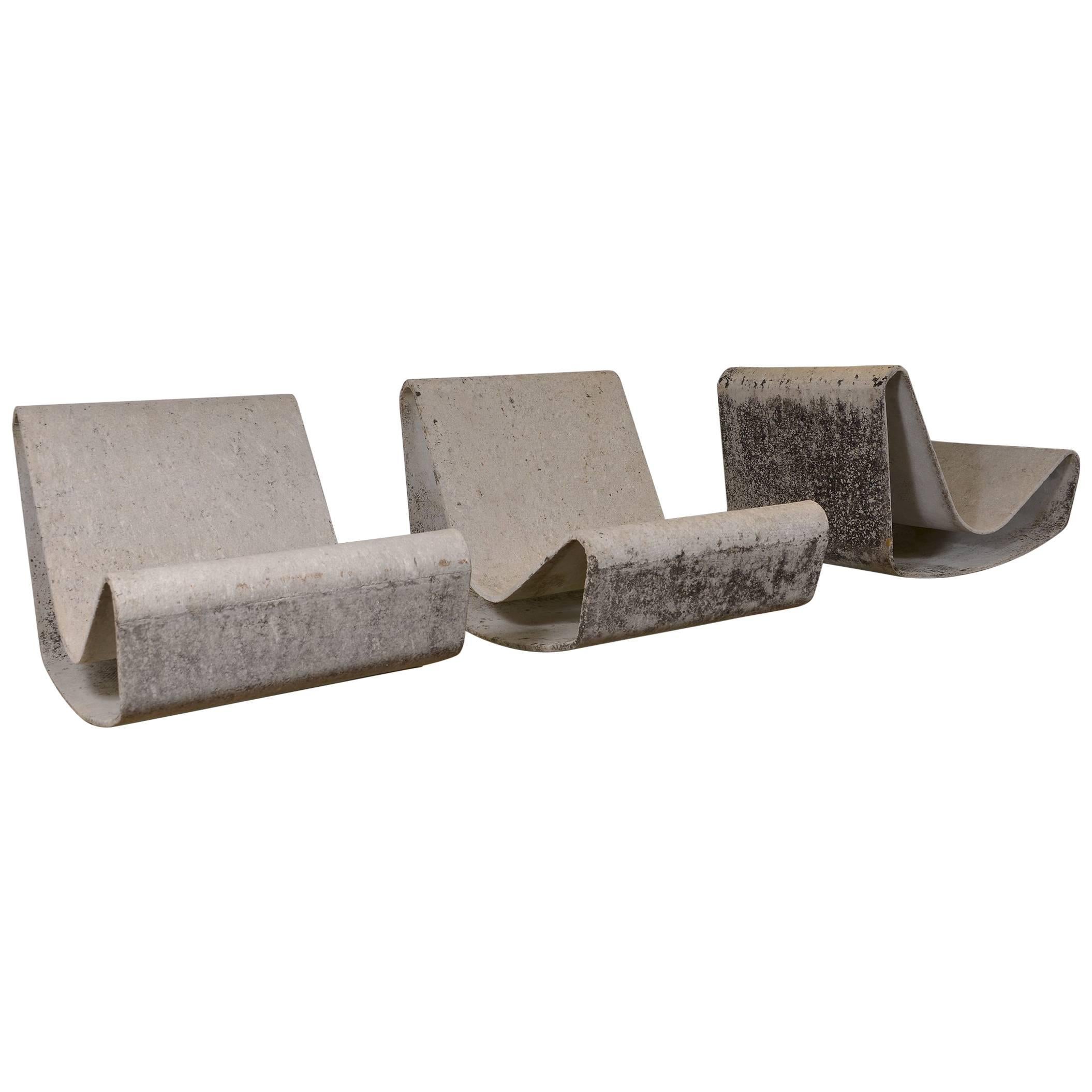 Trio of Willy Guhl Concrete Loop Chairs at 1stDibs | concreteloop