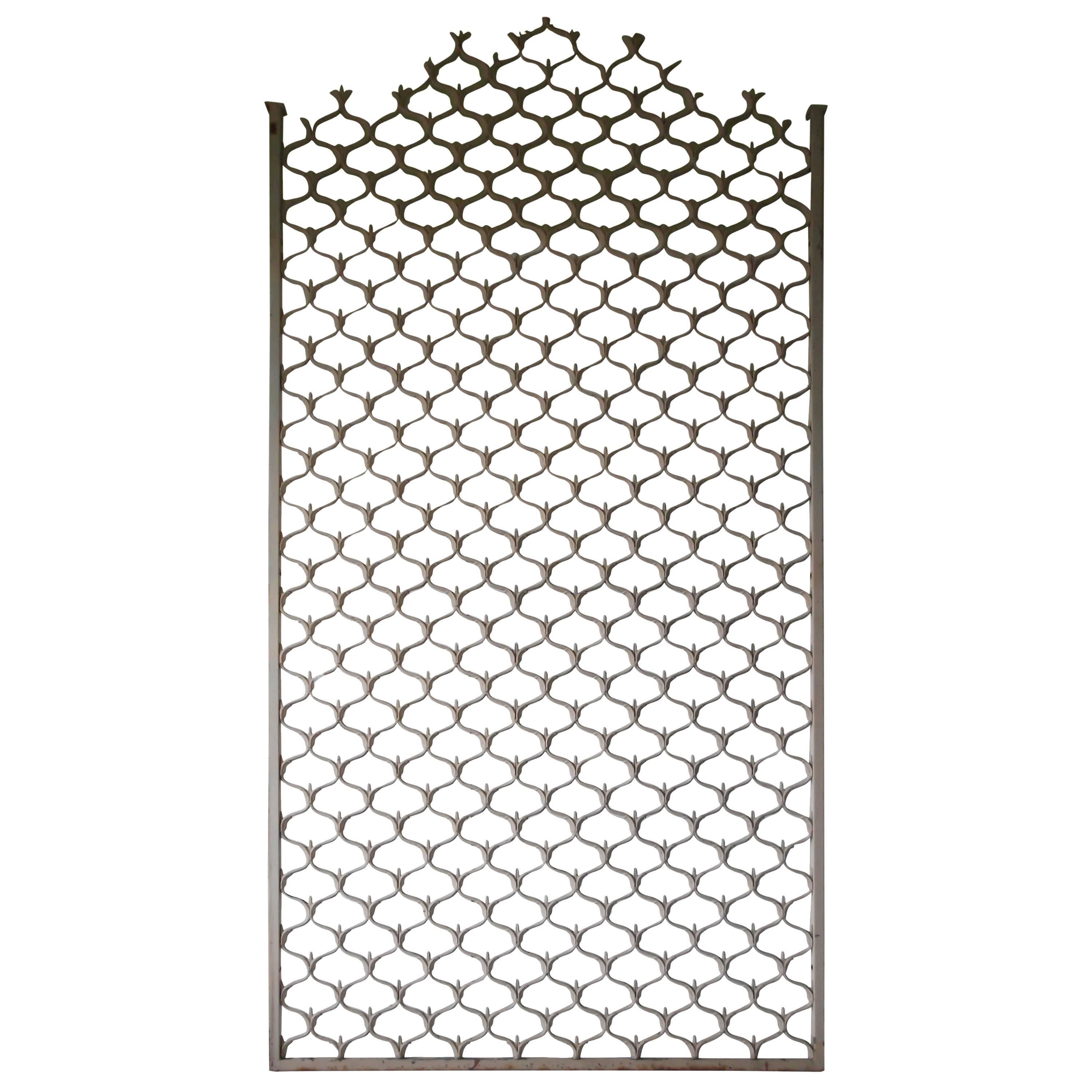 Mid-Century Massive Architectural Element Cast Metal Divider Trellis at ...