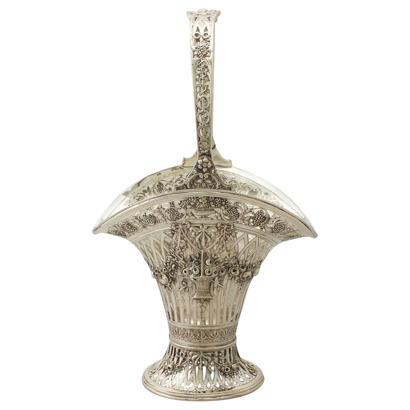 Cartier, a Sterling Silver and Enamel Table Ornament Basket at 1stDibs