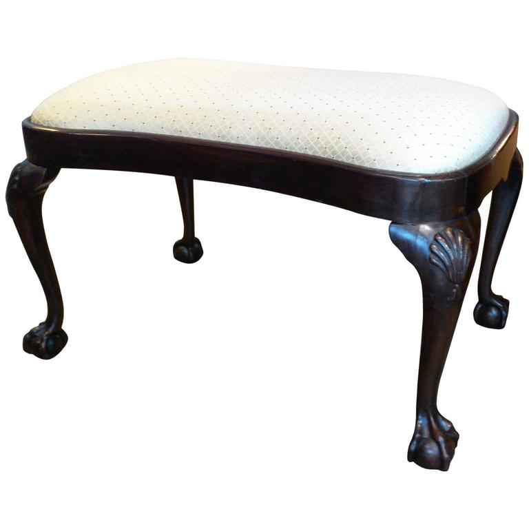 Mahogany Kidney Shaped Stool at 1stDibs