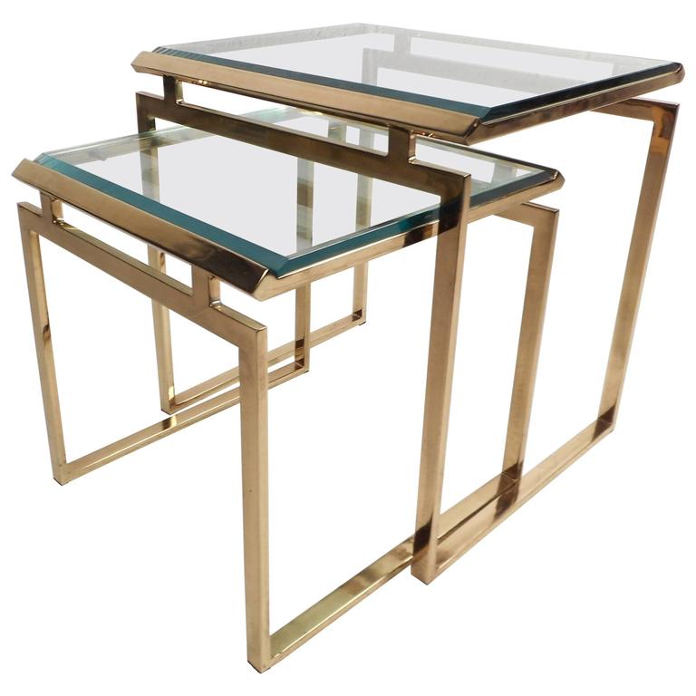 Mid-Century Modern Stacking Tables in the Style of Guy Lefevre at 1stDibs