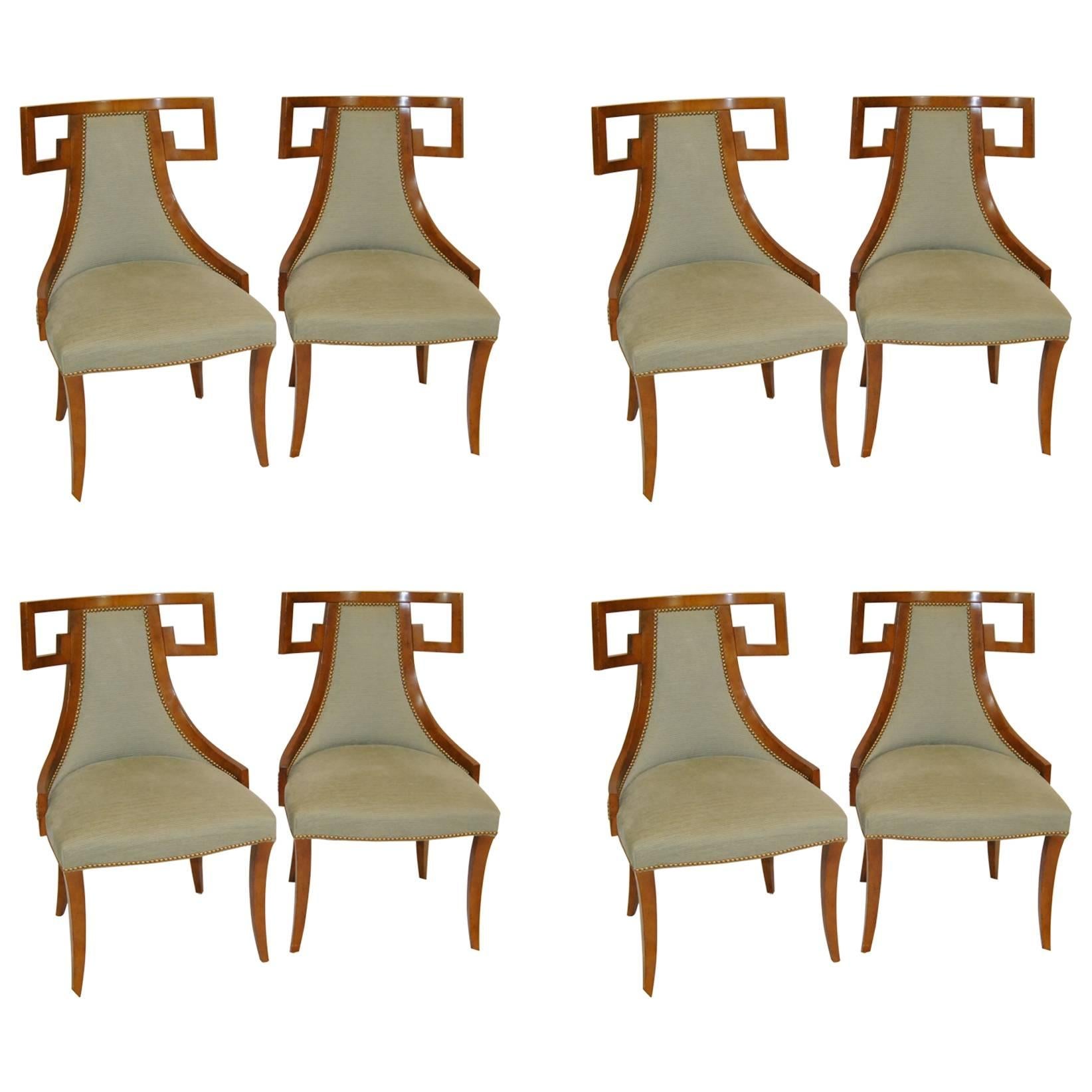 Set of Eight Thomas Peasant Greek Dining Chairs by Baker Furniture For ...