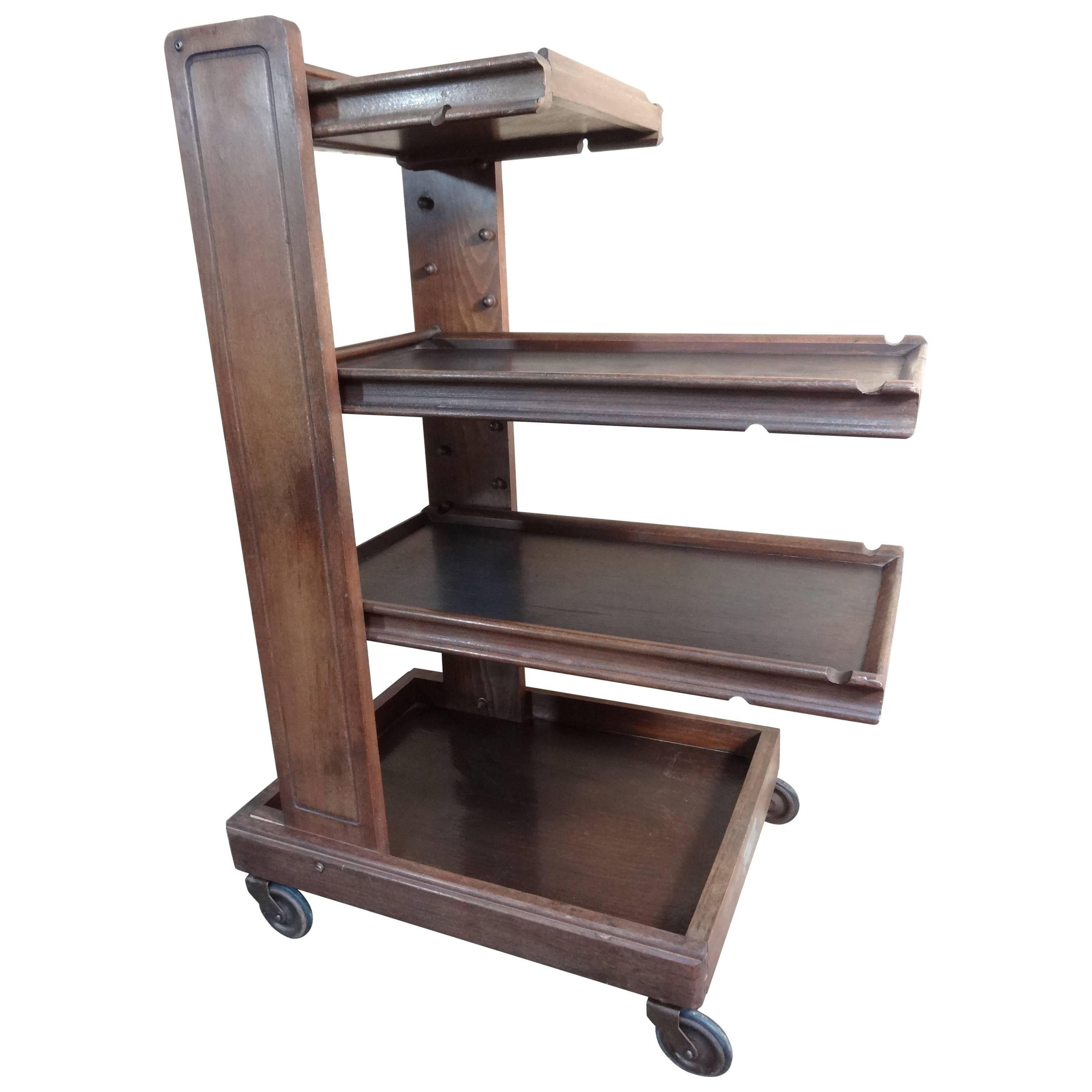 Rare Arts and Craft Compactable Serving Trolley with Removable Trays ...