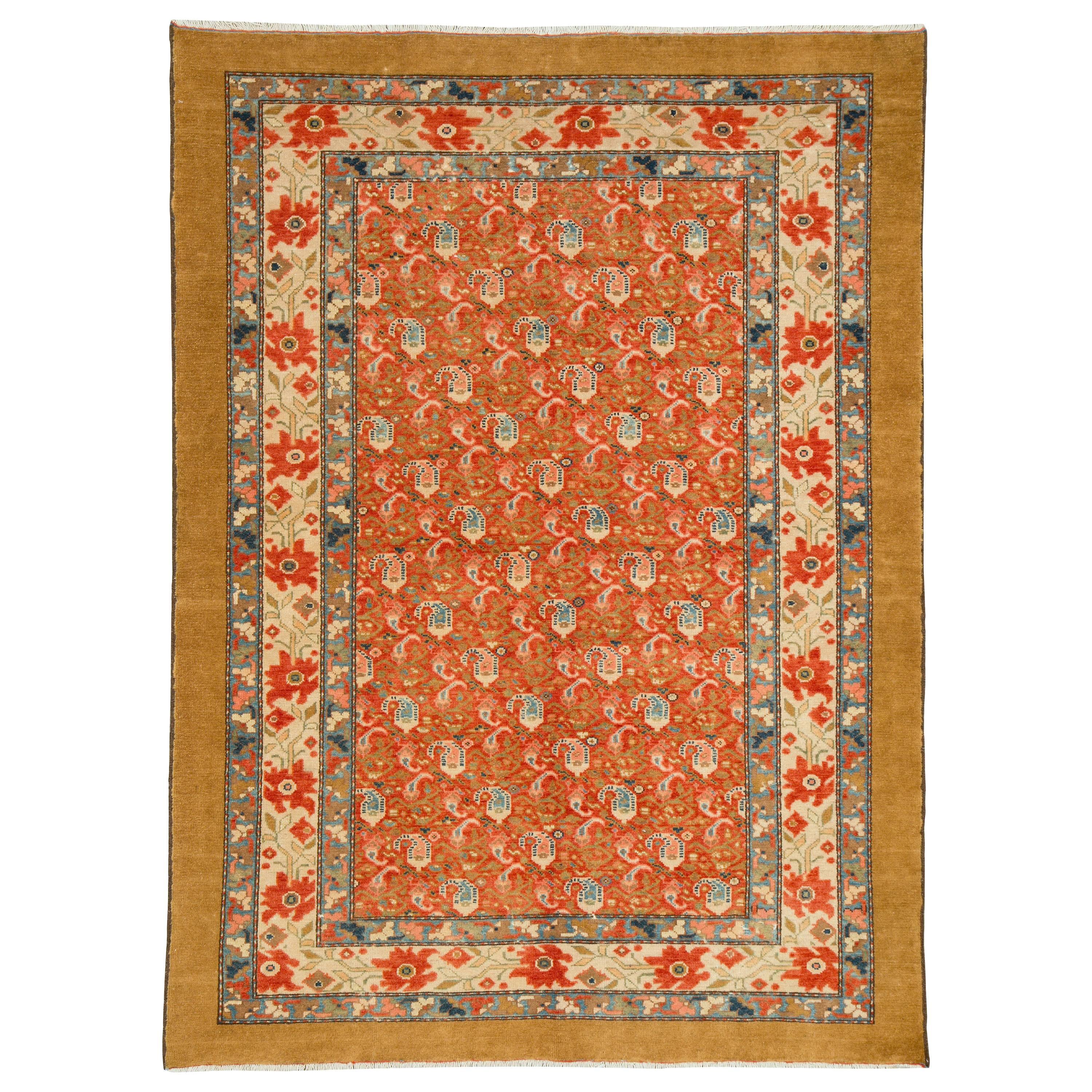 Neutral Persian Malayer Rug For Sale at 1stDibs
