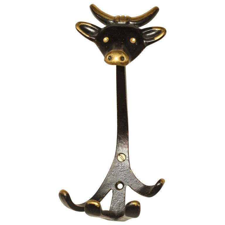 Cow Wall Hook by Walter Bosse For Sale at 1stDibs