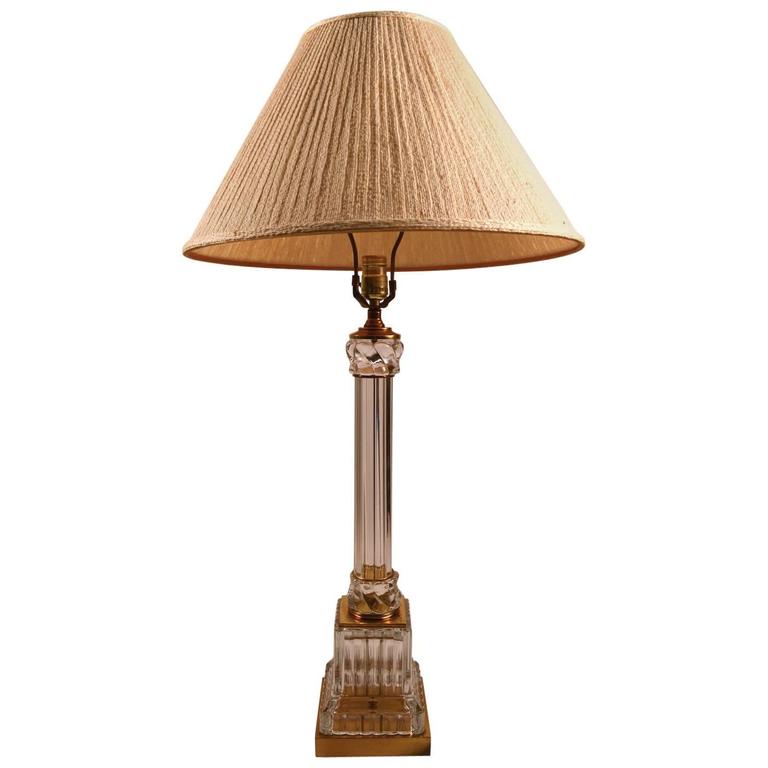 Classical Glass Column Lamp by Paul Hanson For Sale at 1stdibs