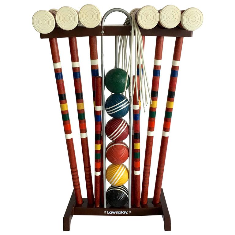 Vintage Six Player 24 Piece Croquet Set at 1stDibs | vintage croquet ...