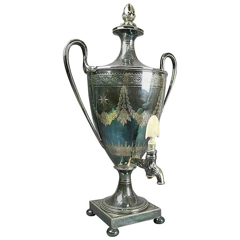 Early 19th Century English Regency Silver Plate Samover/Tea Urn by ...