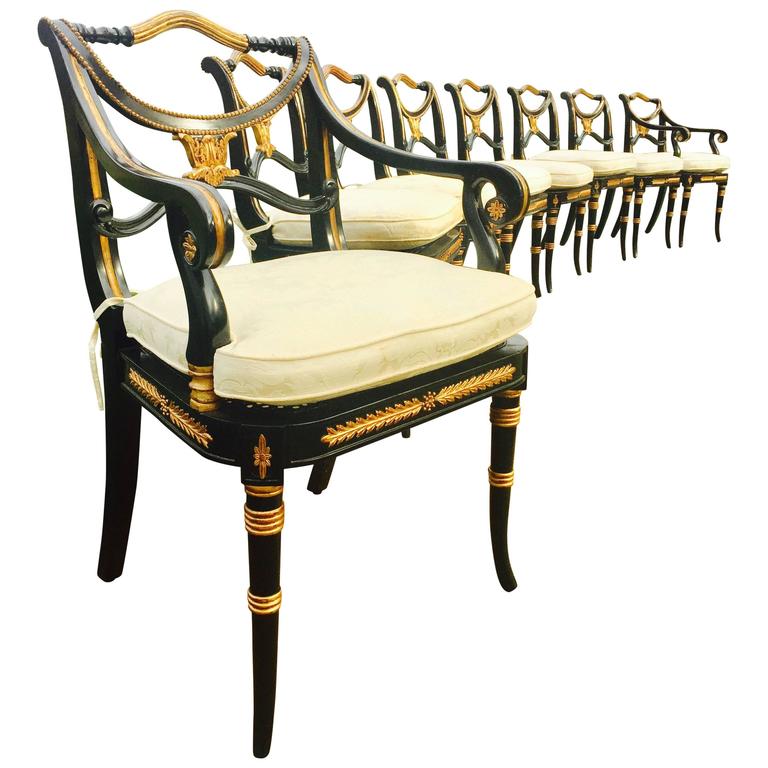 Regency Style Dining Chairs at 1stDibs