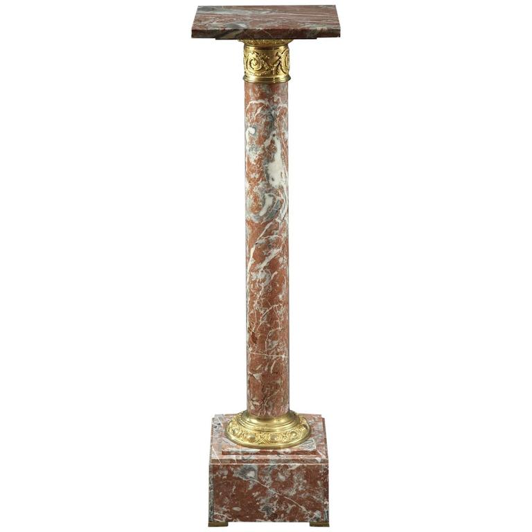 Late 19th Century Red Marble Column at 1stDibs