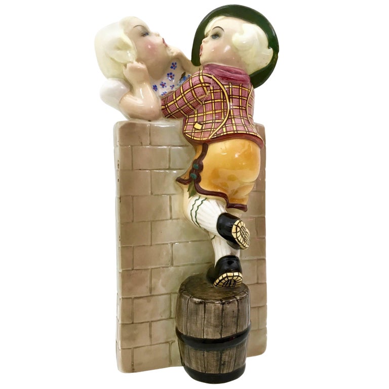 Vintage Polished Ceramic Children by Ars Pulchra, Turin, Italy For Sale ...