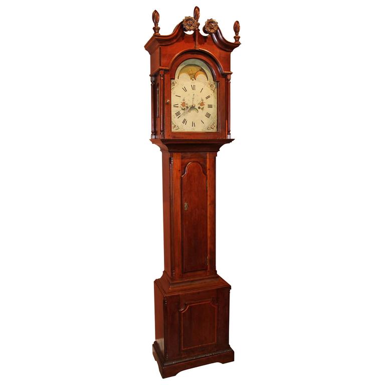 18th Century Pennsylvania Cherry Tall Case Clock with Moon Phase at 1stDibs | pennsylvania tall ...