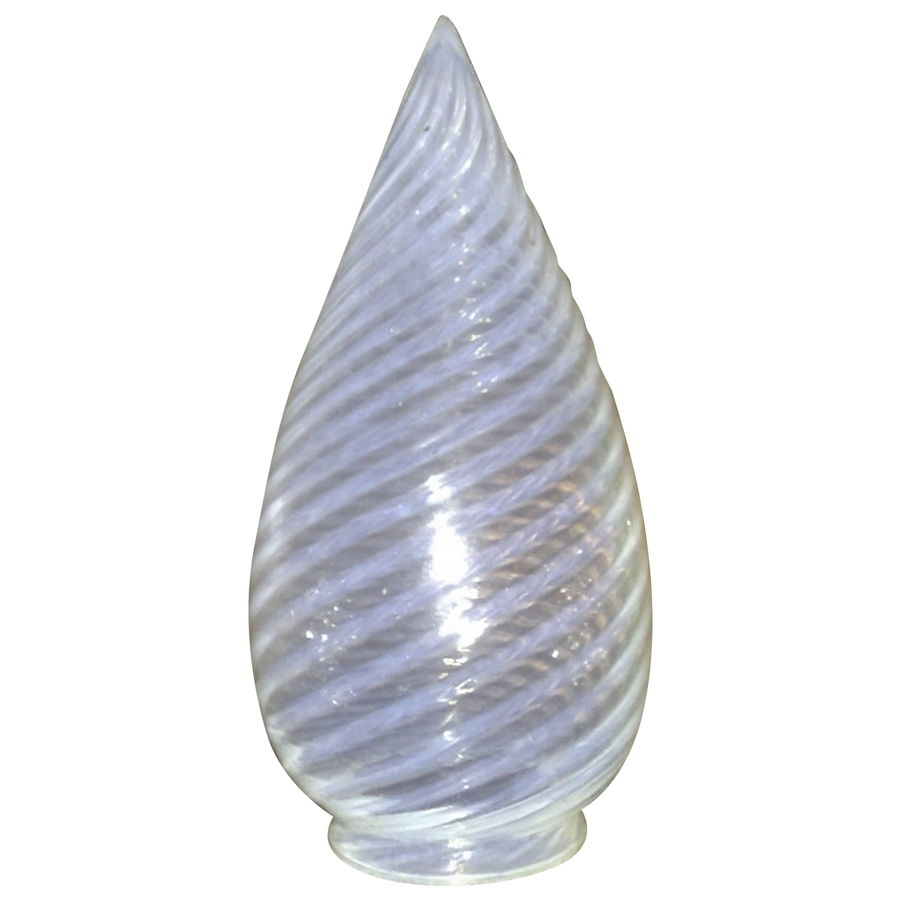 Single Teardrop Swirl Vaseline Shade For Sale at 1stDibs