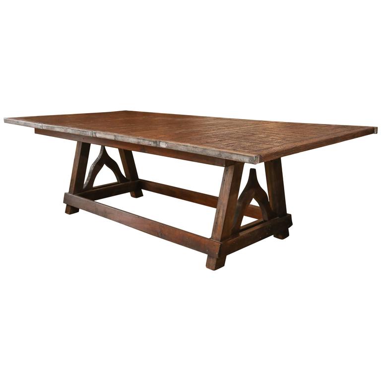Rustic Table from French Bricklayers Pallets at 1stDibs