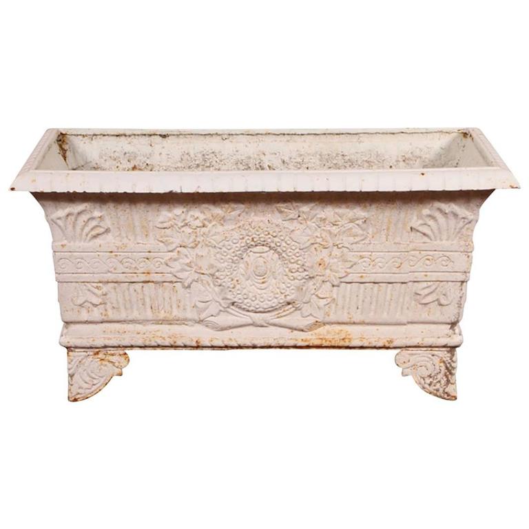 Vintage Cast Iron Footed Planter at 1stDibs