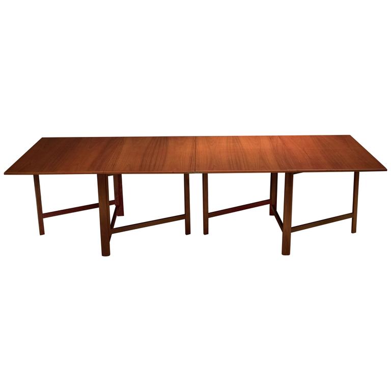 Teak Expandable Bruno Mathsson Maria Dining Table at 1stDibs