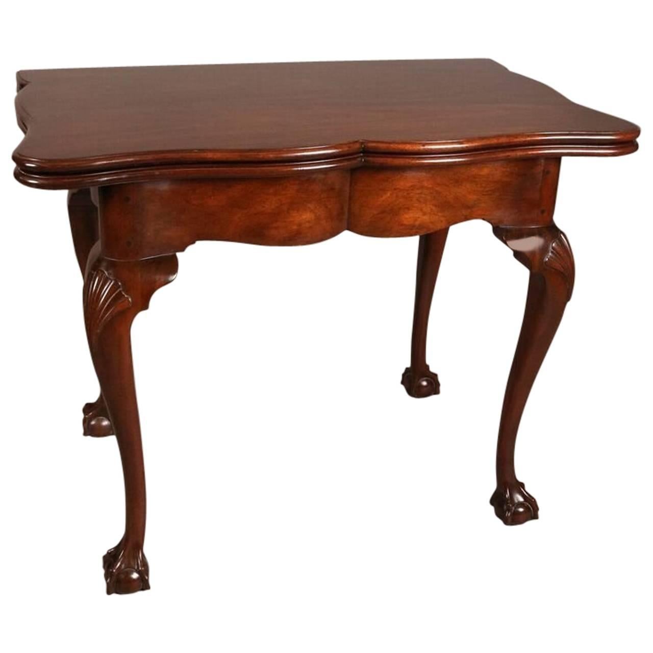 Chippendale Style Mahogany Game Table by Kittinger, Early 20th Century ...