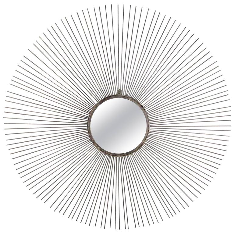 Contemporary Modern Starburst Wall Mirror For Sale at 1stdibs