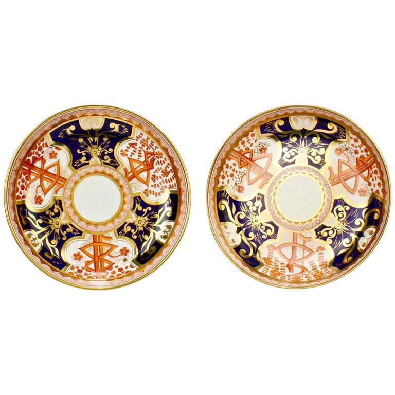 Pair of Antique Spode Imari Pattern 715 or Dollar Tree Pattern ...