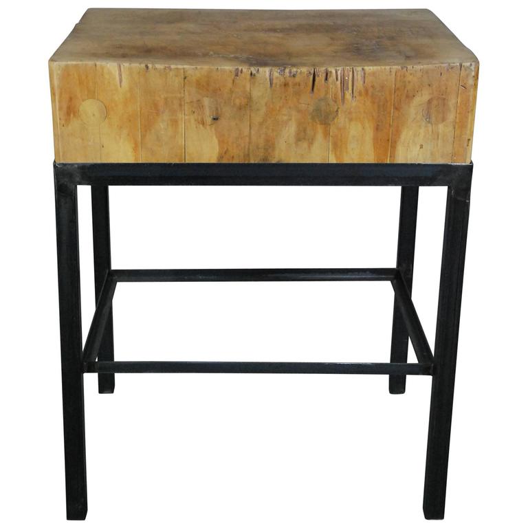 1930 Maple Butcher Block Island at 1stDibs