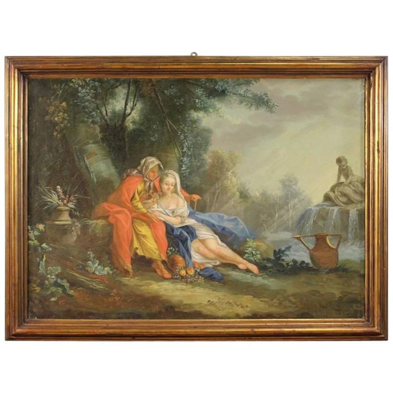 18th Century French Landscape Painting with Characters at 1stDibs ...
