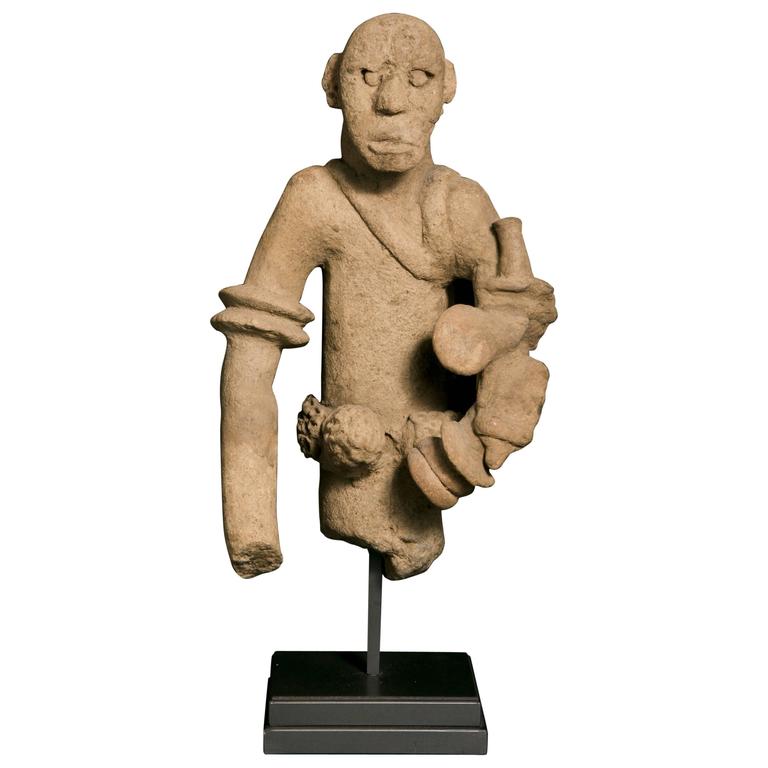 Large Clay Male Bust, Bankoni, Mali, 12th-16th Century For Sale at 1stDibs