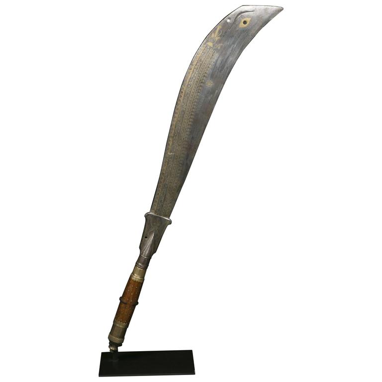 Large Ram Dao Sacrificial Sword from Nepal, End of the 19th Century For ...